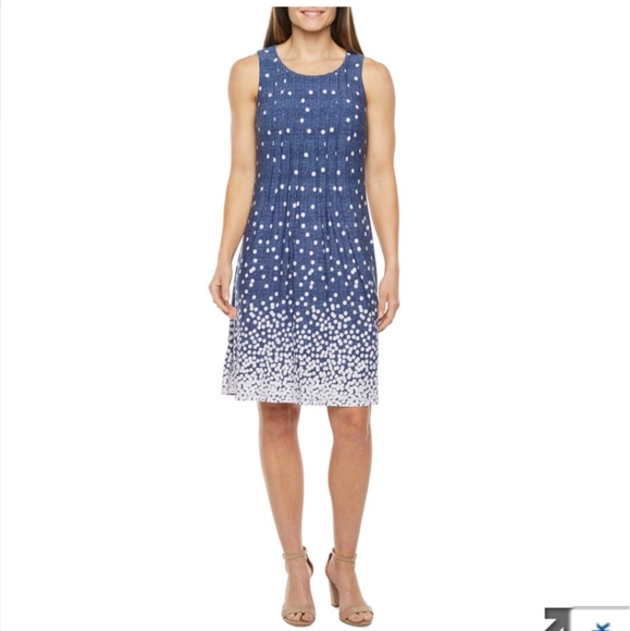 Perceptions | Dresses | Perceptions New York Sleeveless Dot Puff Print ...